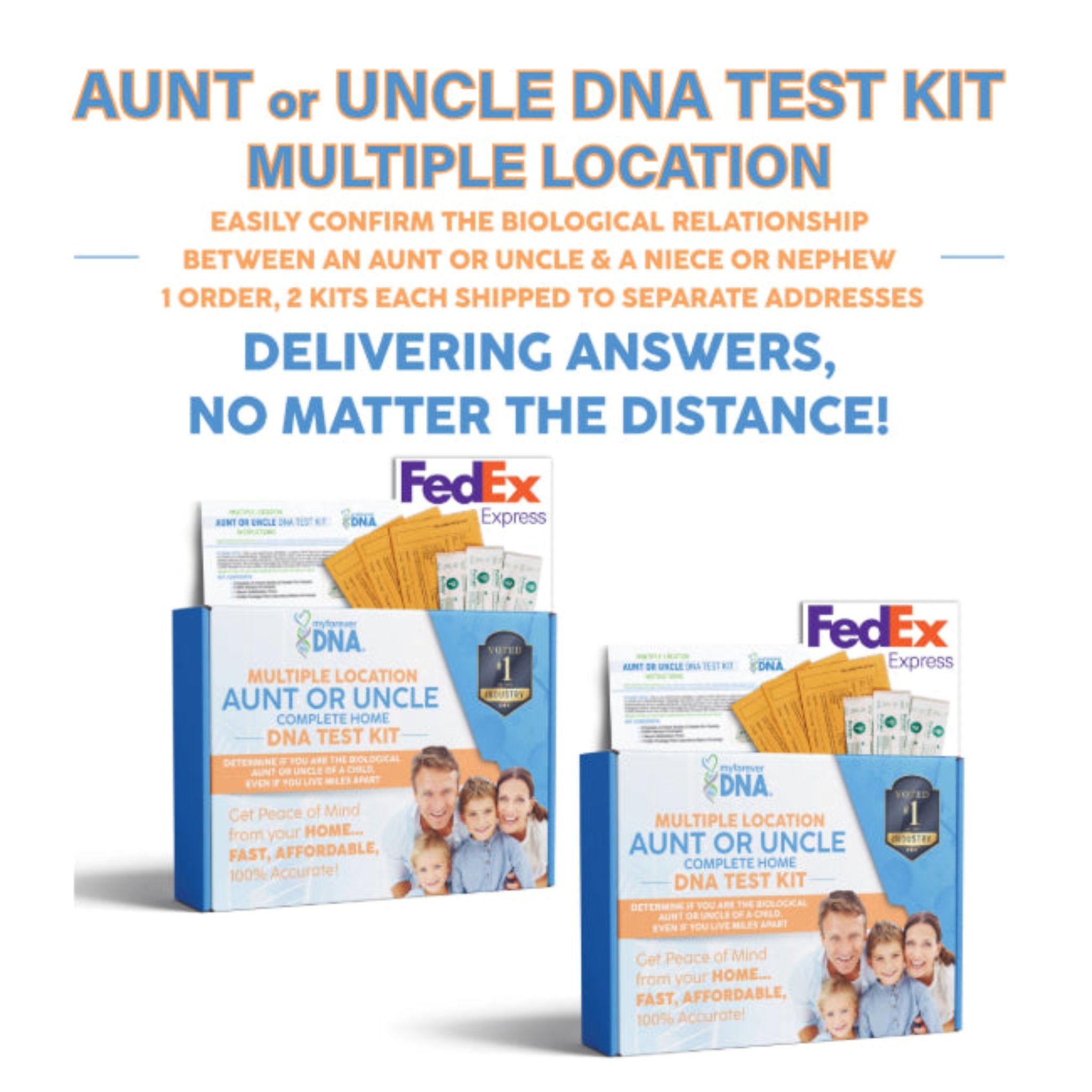 Aunt/Uncle Home DNA Test Kit for Multiple Locations | My Forever DNA